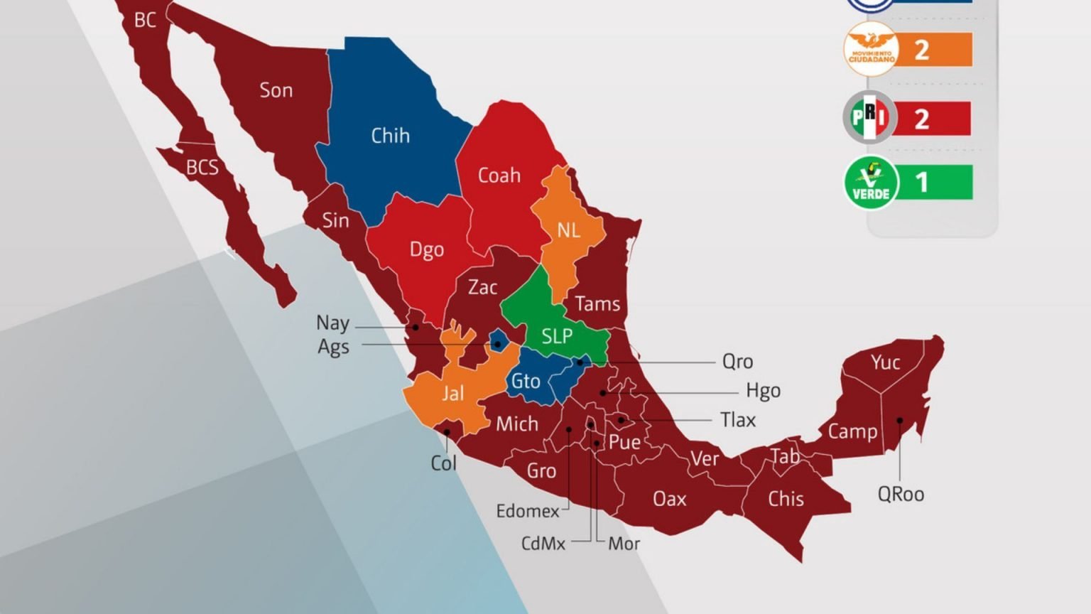 ¿Cómo quedó el mapa político tras las elecciones 2024? - México Ya